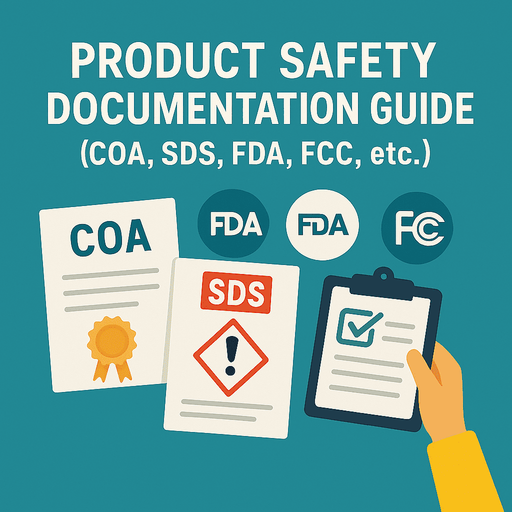 Product Safety Documentation Guide (COA, SDS, FDA, FCC, etc.) - Moiz IT